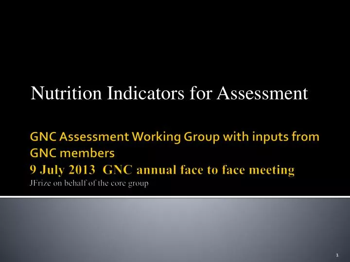 PPT - Nutrition Indicators for Assessment PowerPoint Presentation, free ...