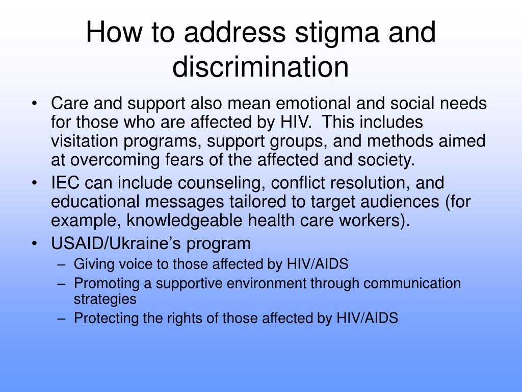 PPT - Stigma and Discrimination in Caring for HIV/AIDS Patients ...