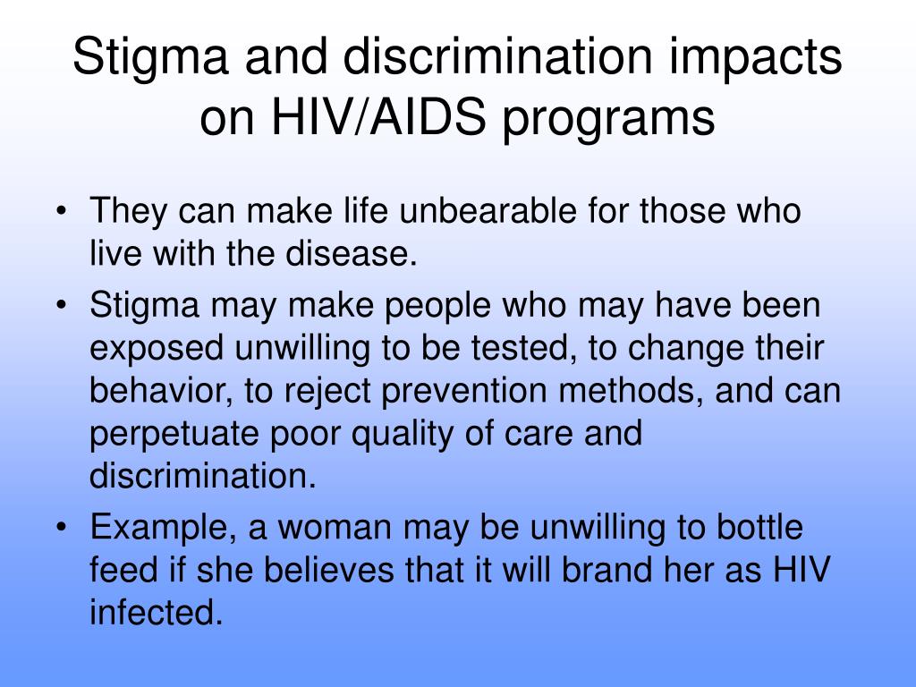Ppt Stigma And Discrimination In Caring For Hiv Aids Patients