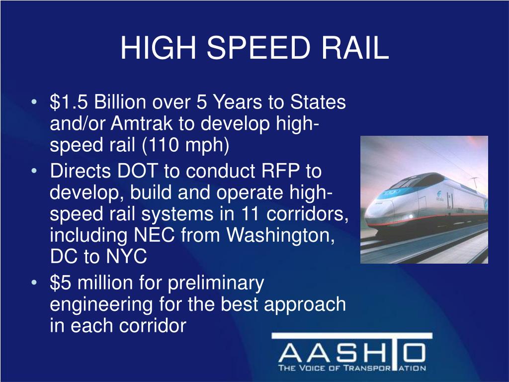 PPT - Federal Railroad Safety Improvement Act of 2008: Key Funding ...