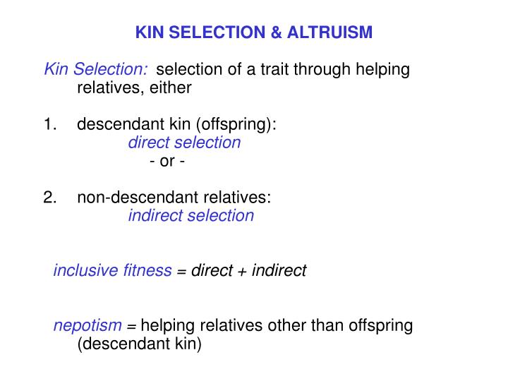 PPT - Hamilton’s Rule – Kin Selection PowerPoint Presentation - ID:1824400