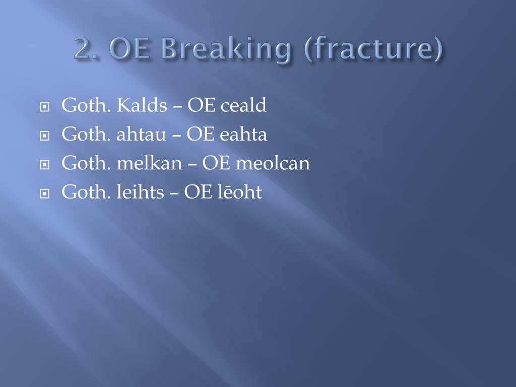 PPT - OE writing. its phonetic system. Main phonetic changes in OE ...