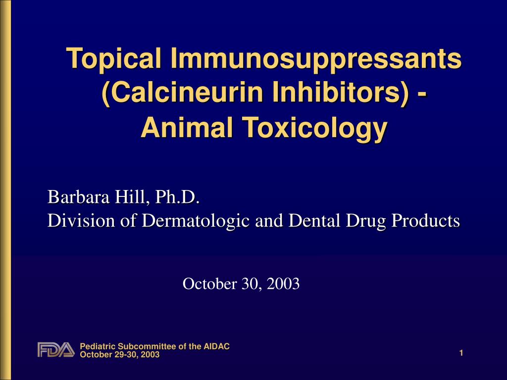 PPT - Topical Immunosuppressants (Calcineurin Inhibitors) - Animal ...