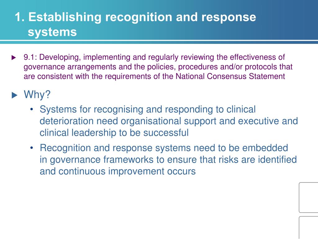 PPT - Standard 9: Recognising and Responding to Clinical Deterioration ...