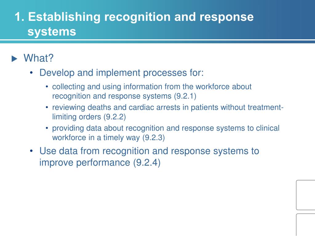 PPT - Standard 9: Recognising and Responding to Clinical Deterioration ...