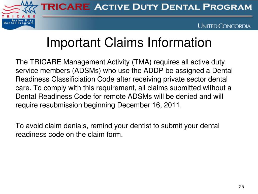PPT - Remote Active Duty Service Members TRICARE Active Duty Dental ...
