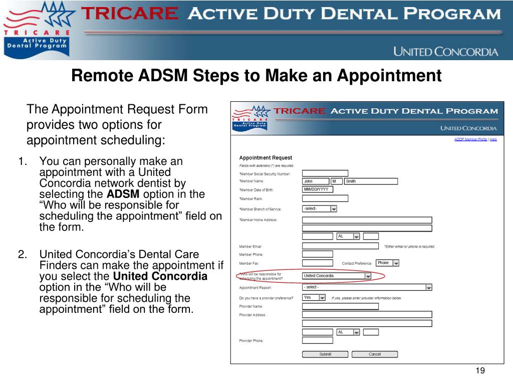 PPT - Remote Active Duty Service Members TRICARE Active Duty Dental ...