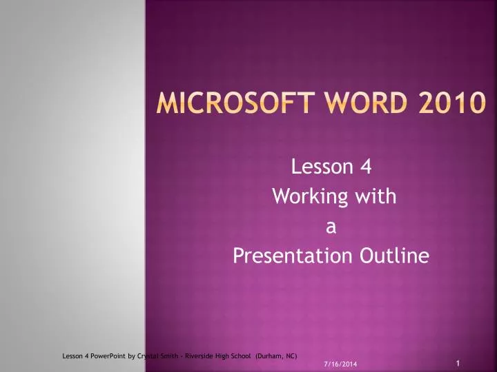 PPT - Microsoft Word 2010 PowerPoint Presentation, free download - ID ...