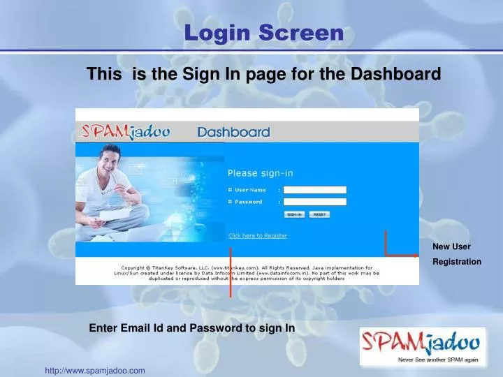 PPT - Login Screen This is the Sign In page for the Dashboard ...
