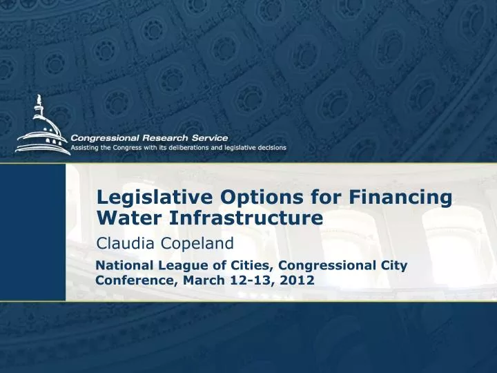 PPT - Legislative Options for Financing Water Infrastructure PowerPoint ...