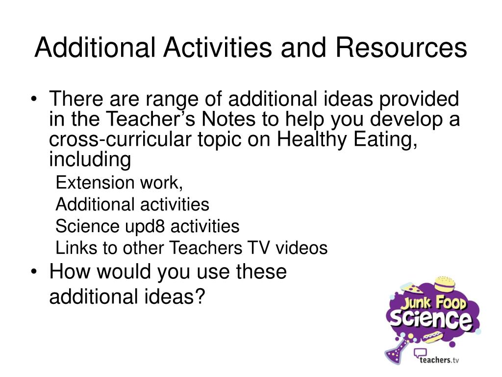 PPT - Junk Food Science Role Play KS2 Lesson PowerPoint Presentation ...