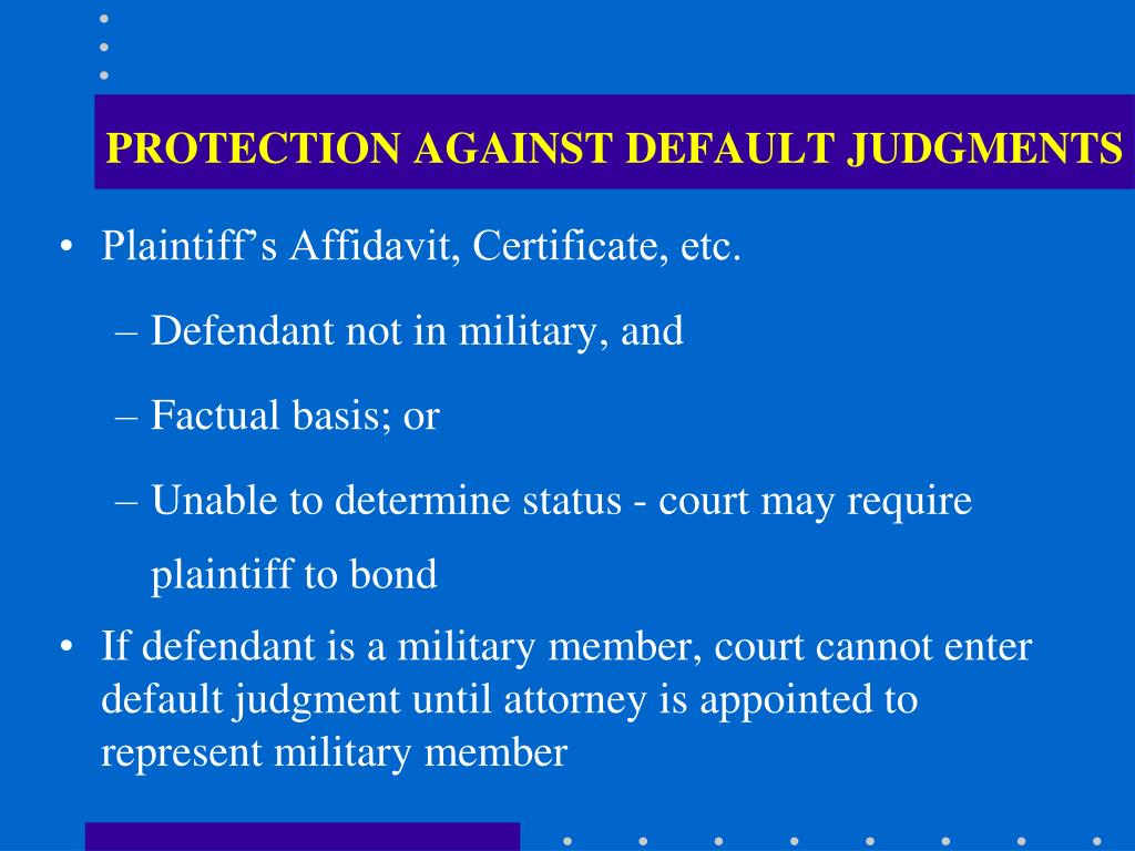 PPT - THE SERVICEMEMBERS CIVIL RELIEF ACT PowerPoint Presentation, free ...
