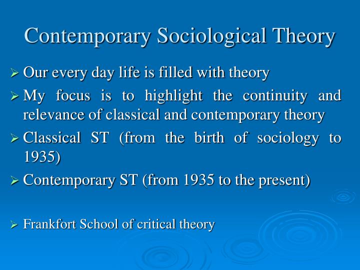 PPT - TOPIC: Contemporary Sociological Theory INSTRUCTOR: PowerPoint ...