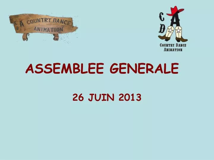 PPT - ASSEMBLEE GENERALE PowerPoint Presentation, free download - ID ...