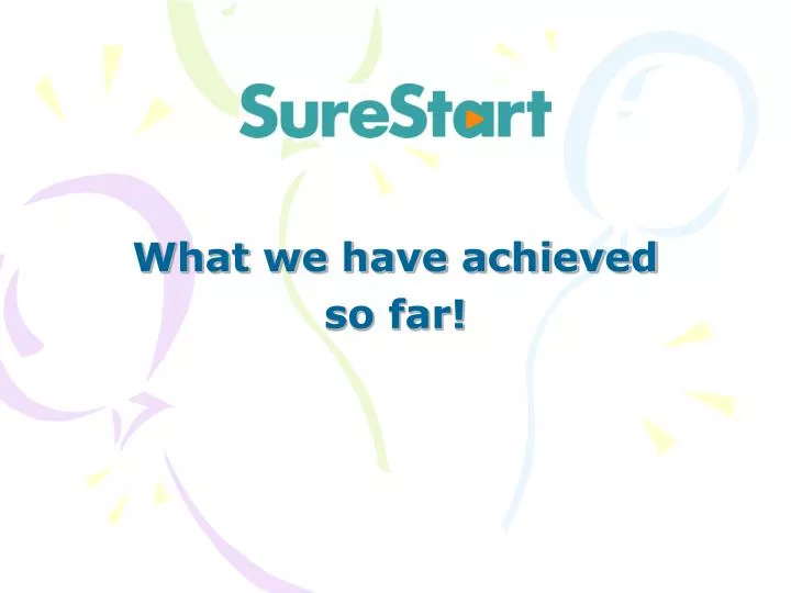 PPT - What we have achieved so far! PowerPoint Presentation, free ...