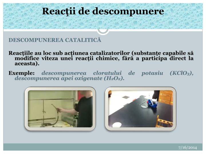PPT - REACŢII DE DESCOMPUNERE PowerPoint Presentation - ID:1827308