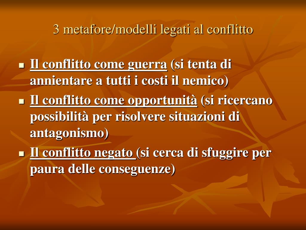 PPT - Il conflitto interpersonale e lavorativo Gestione e negoziazione dei conflitti PowerPoint ...