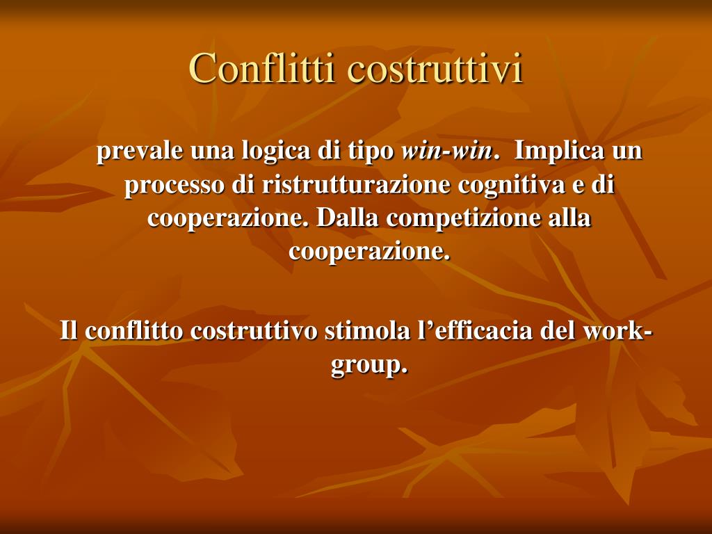 PPT - Il conflitto interpersonale e lavorativo Gestione e negoziazione ...