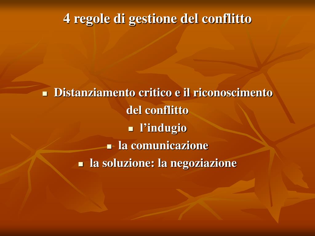 PPT - Il conflitto interpersonale e lavorativo Gestione e negoziazione ...