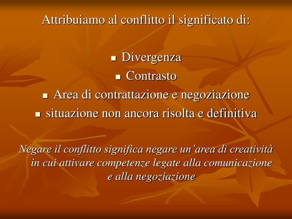 PPT - Il conflitto interpersonale e lavorativo Gestione e negoziazione ...