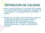 PPT - DEFINICION DE CALIDAD PowerPoint Presentation - ID:1827639