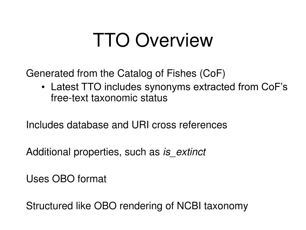PPT - Taxonomic ontologies: Bridging phylogenetic and taxonomic history ...