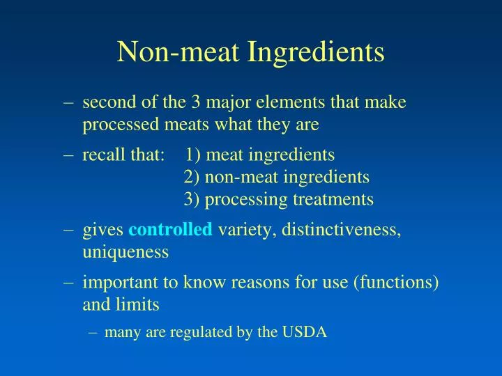 PPT - Non-meat Ingredients PowerPoint Presentation, free download - ID ...