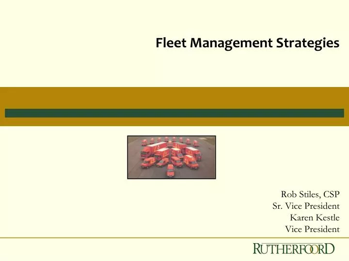 PPT - Fleet Management Strategies PowerPoint Presentation, free ...