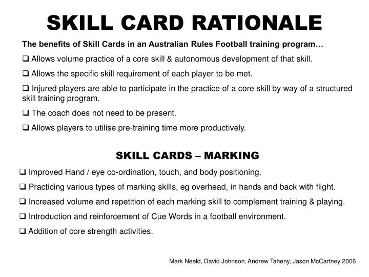 PPT - SKILL CARD RATIONALE PowerPoint Presentation, free download - ID ...