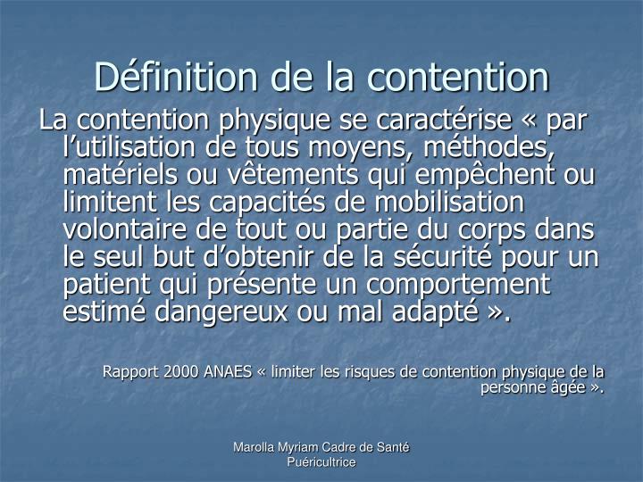 PPT - LA CONTENTION PowerPoint Presentation - ID:1829481