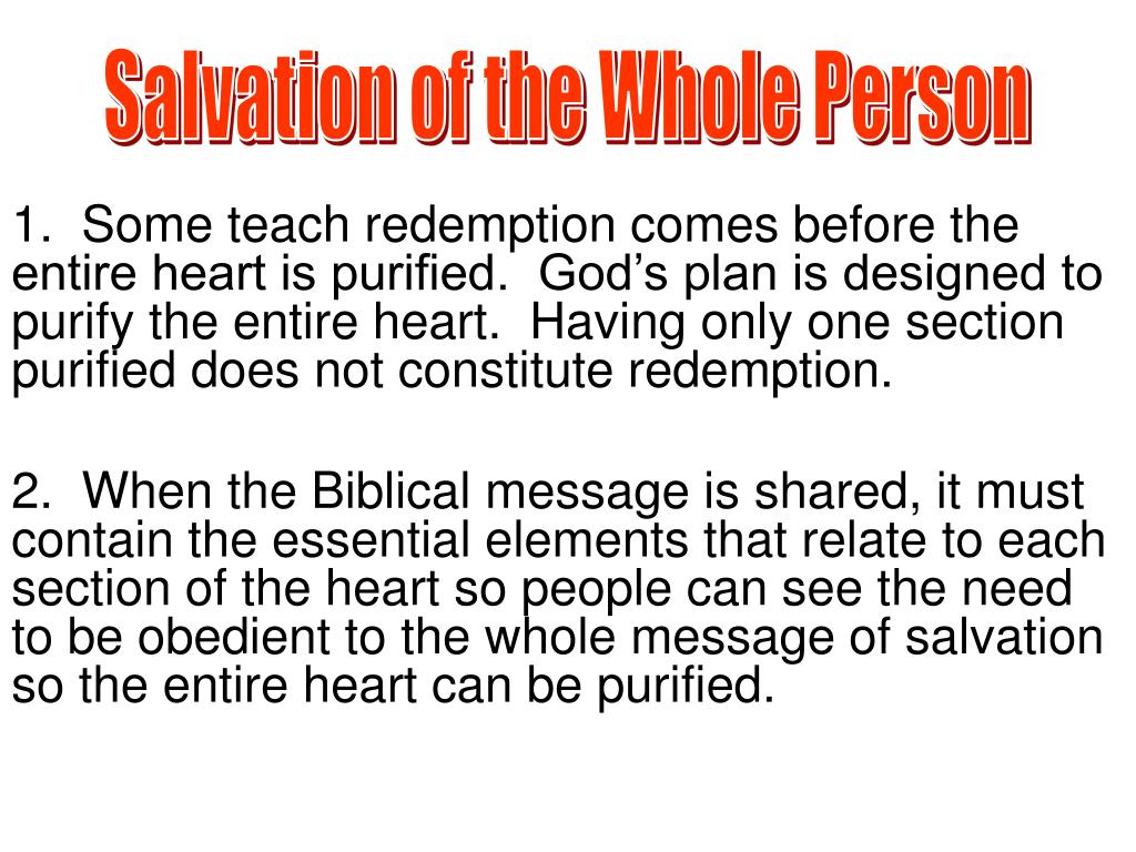 PPT - Salvation of the Whole Person PowerPoint Presentation, free ...