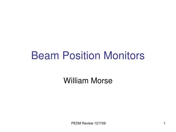 PPT - Beam Position Monitors PowerPoint Presentation, free download ...