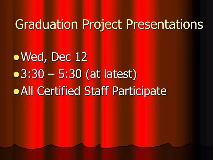 PPT - Graduation Project Presentations PowerPoint Presentation, free download - ID:1830107