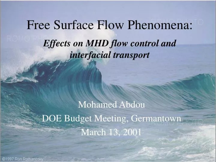PPT - Free Surface Flow Phenomena: PowerPoint Presentation, free ...