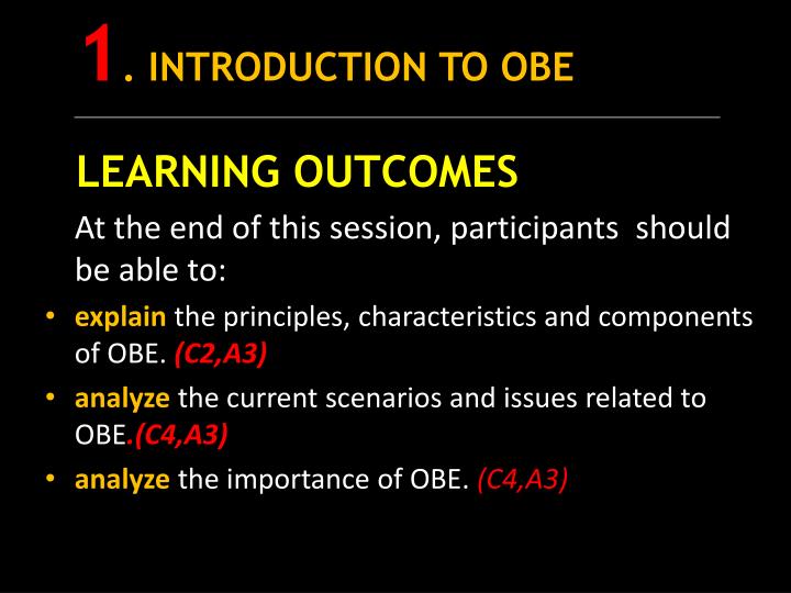 PPT - TRAINING ON OUTCOME BASED EDUCATION PowerPoint Presentation - ID ...
