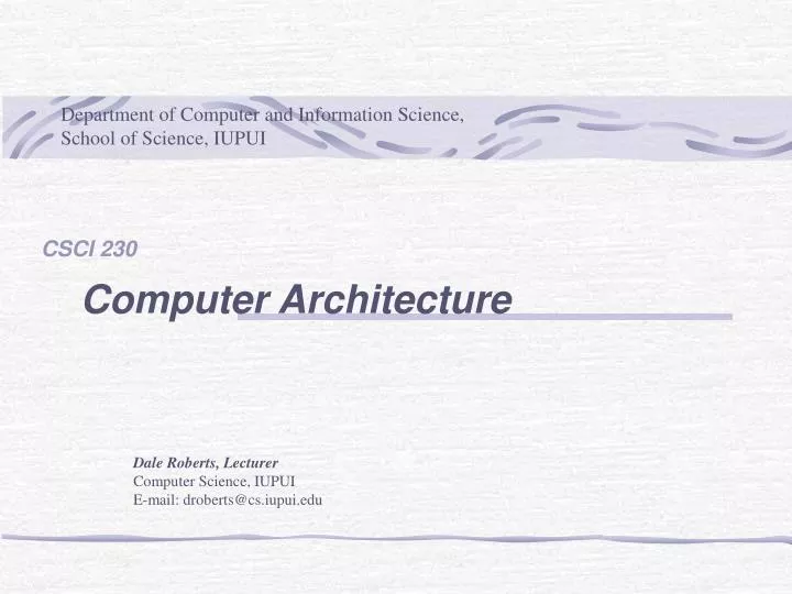 PPT - Department of Computer and Information Science, School of Science ...