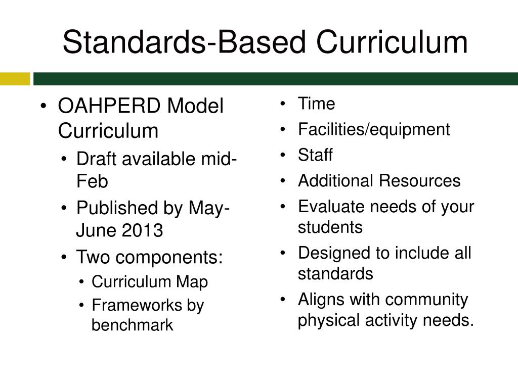 PPT - STANDARDS -BASED PHYSICAL EDUCATION CURRICULUM IN OHIO PowerPoint ...