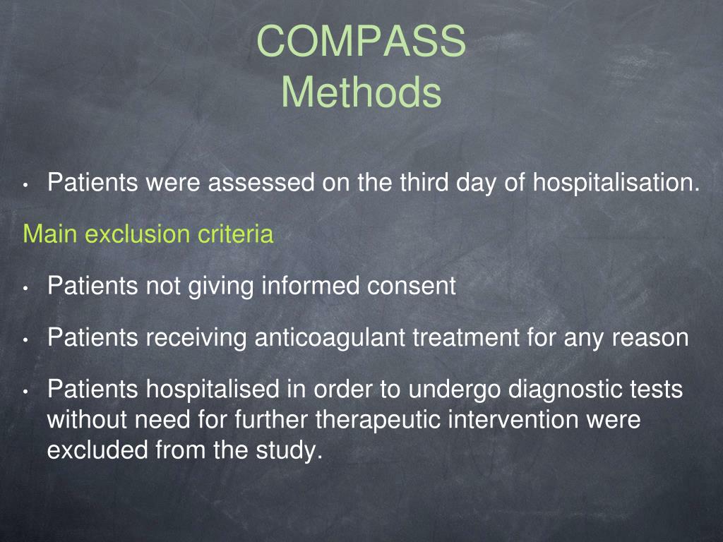 PPT - Prevalence of risk factors for VTE in hospitalized medical and ...