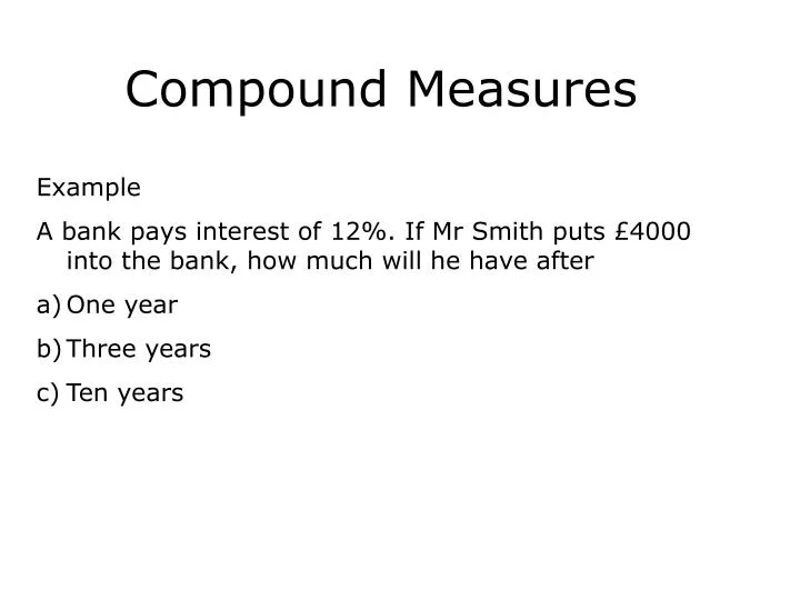 PPT - Compound Measures PowerPoint Presentation, free download - ID:1831685