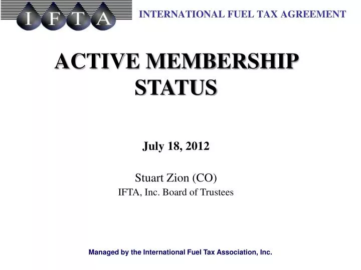 PPT - ACTIVE MEMBERSHIP STATUS PowerPoint Presentation, free download ...