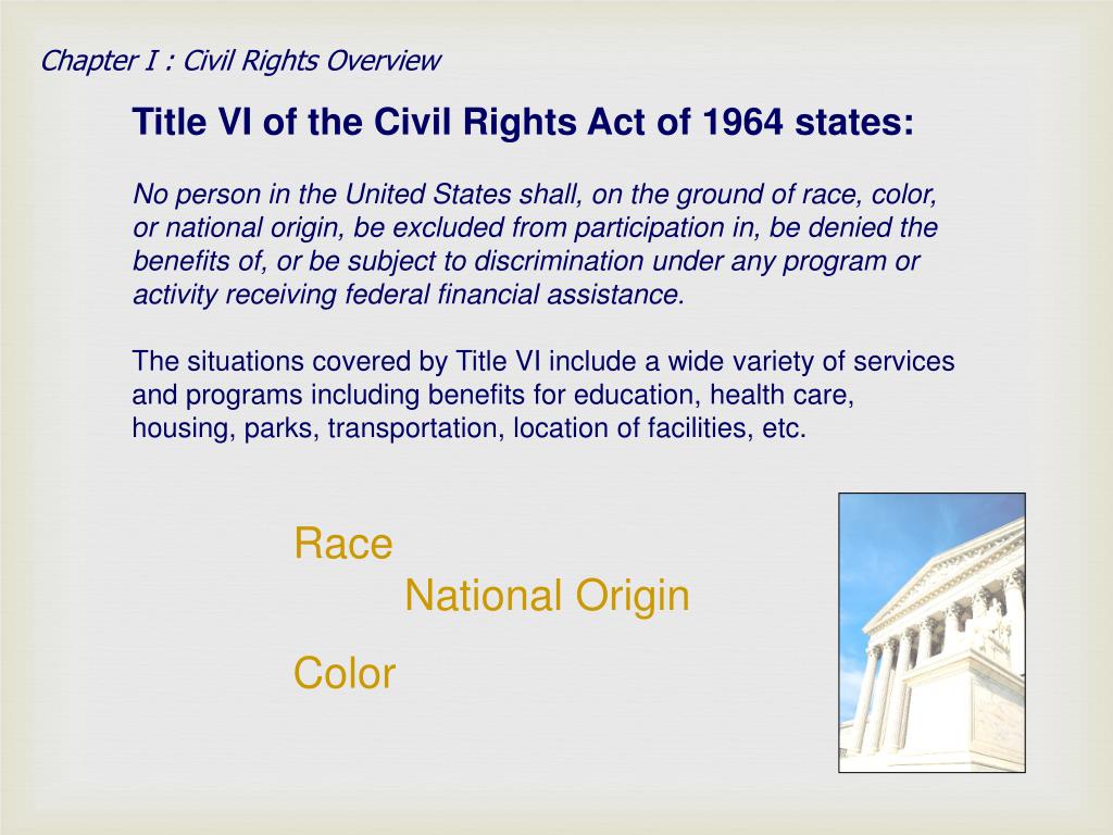 PPT - Title VI of the Civil Rights Act of 1964 (Training) PowerPoint ...