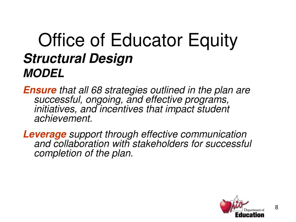 PPT - Ohio’s Teacher Equity Plan Addressing the Equitable Teacher ...