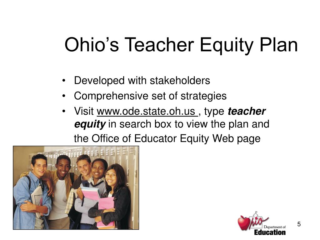 PPT - Ohio’s Teacher Equity Plan Addressing the Equitable Teacher ...