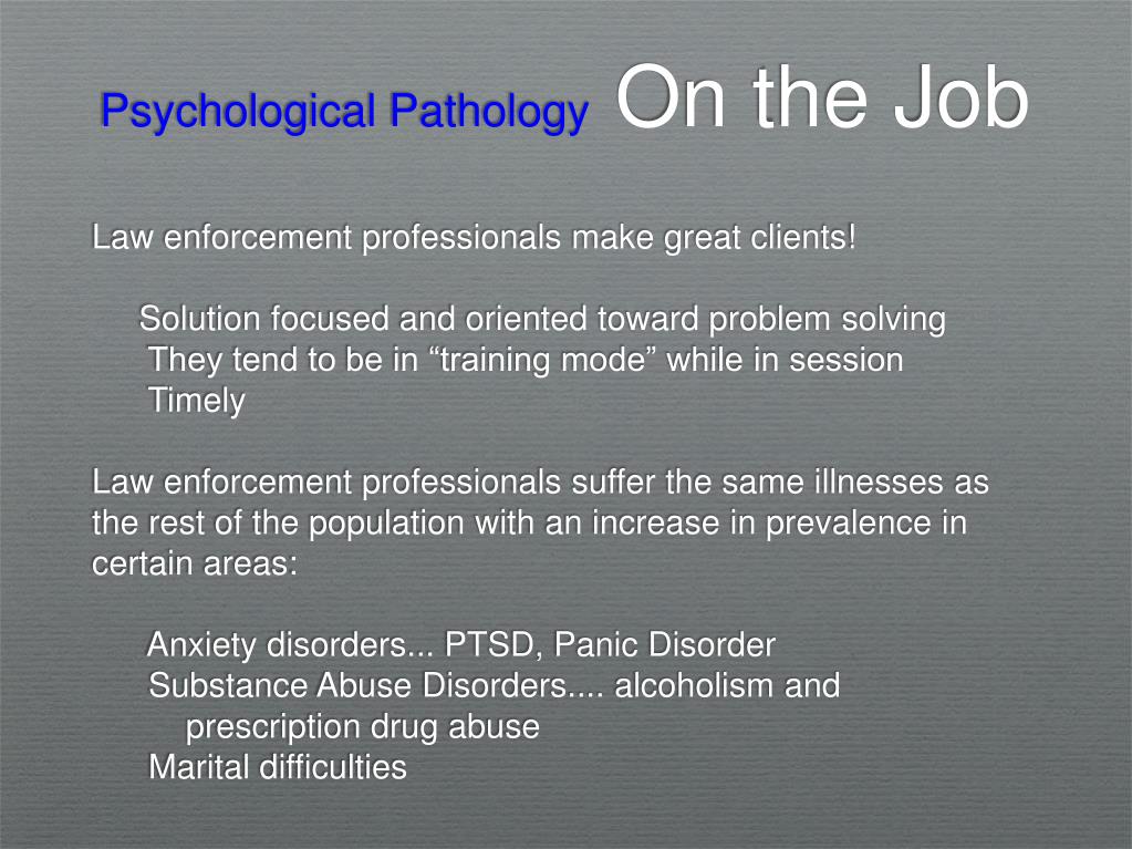 PPT - The Field of Police Psychology PowerPoint Presentation, free ...