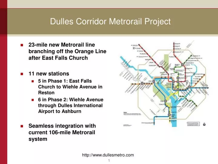 PPT - Dulles Corridor Metrorail Project PowerPoint Presentation, free ...