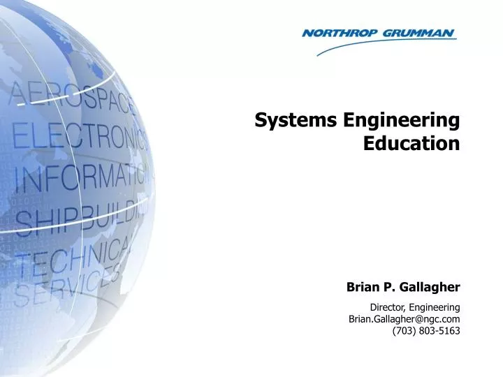 PPT - Systems Engineering Education PowerPoint Presentation, free ...