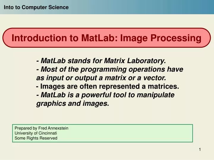 PPT - Introduction to MatLab: Image Processing PowerPoint Presentation - ID:1833053