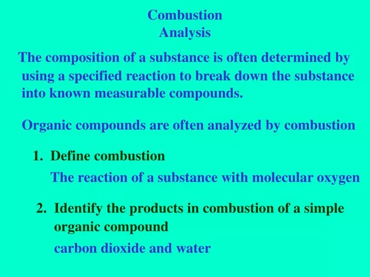 PPT - Combustion Analysis PowerPoint Presentation, free download - ID ...