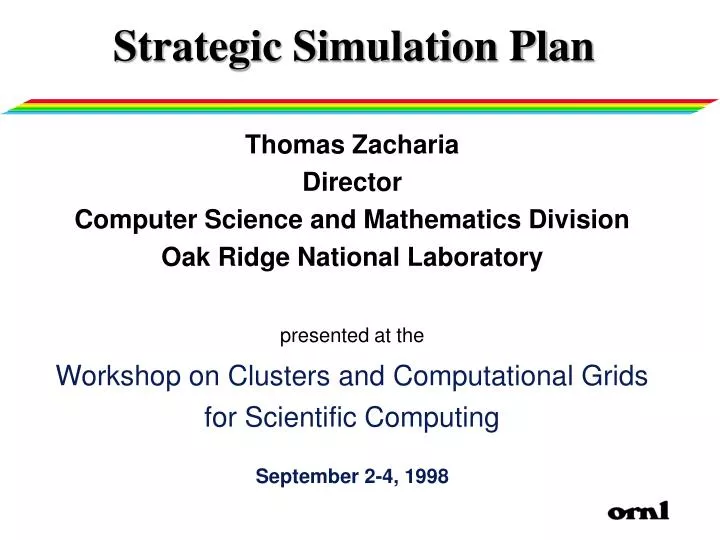 PPT - Strategic Simulation Plan PowerPoint Presentation, free download ...
