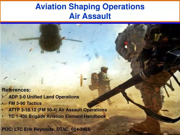 PPT - Aviation Shaping Operations Air Assault PowerPoint Presentation ...